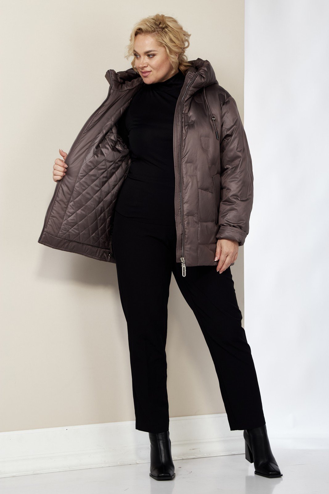 Куртка 2129 какао Shetti купить в интернет магазине Велесмода